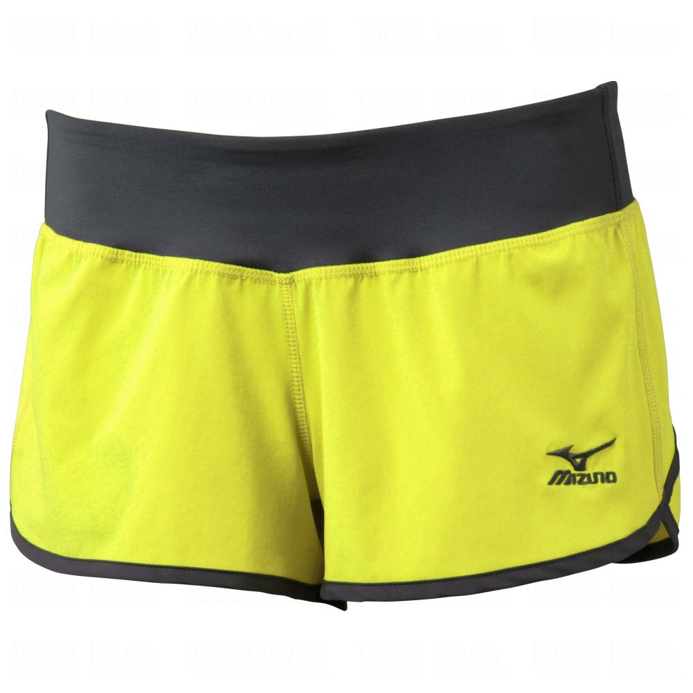 Mizuno Women's Dynamic Cover Up Shorts, Lemon/Black, XX-Small