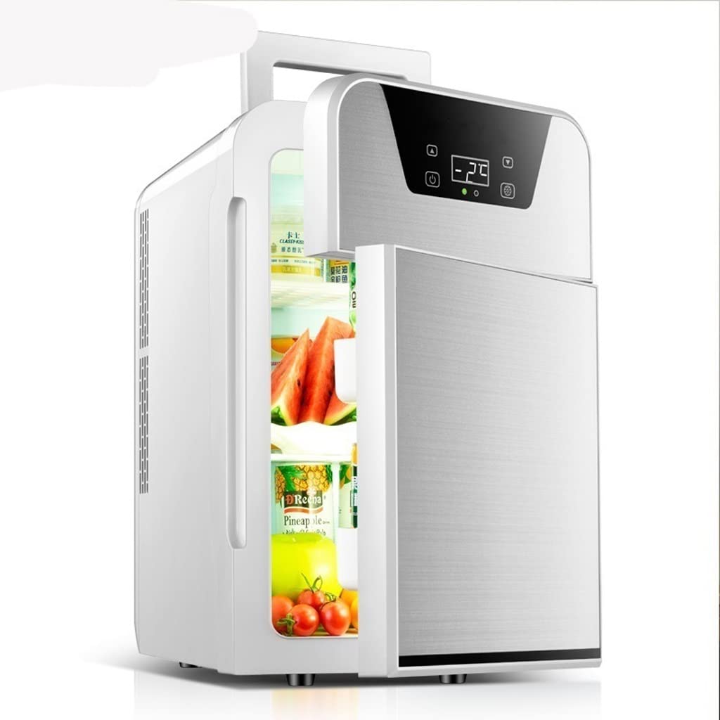 N/A Mini Refrigerator Small Car Refrigerator Double Door Car Home Dual-use Thermoelectric Mini Refrigerator Cooler