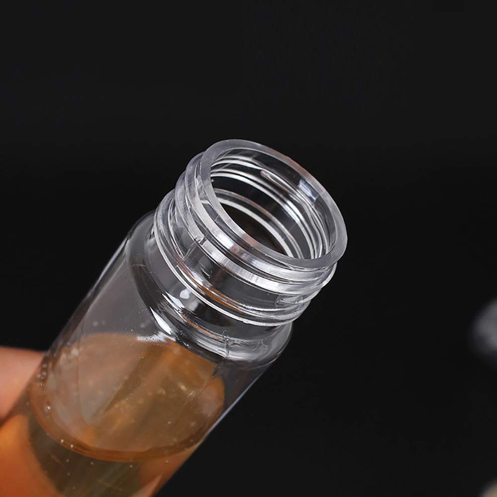 UTENEW 5 Pack Honey Plastic Bottles Mini Squeeze Containers Jars for Sauces Ketchup Condiment Oil Dispenser
