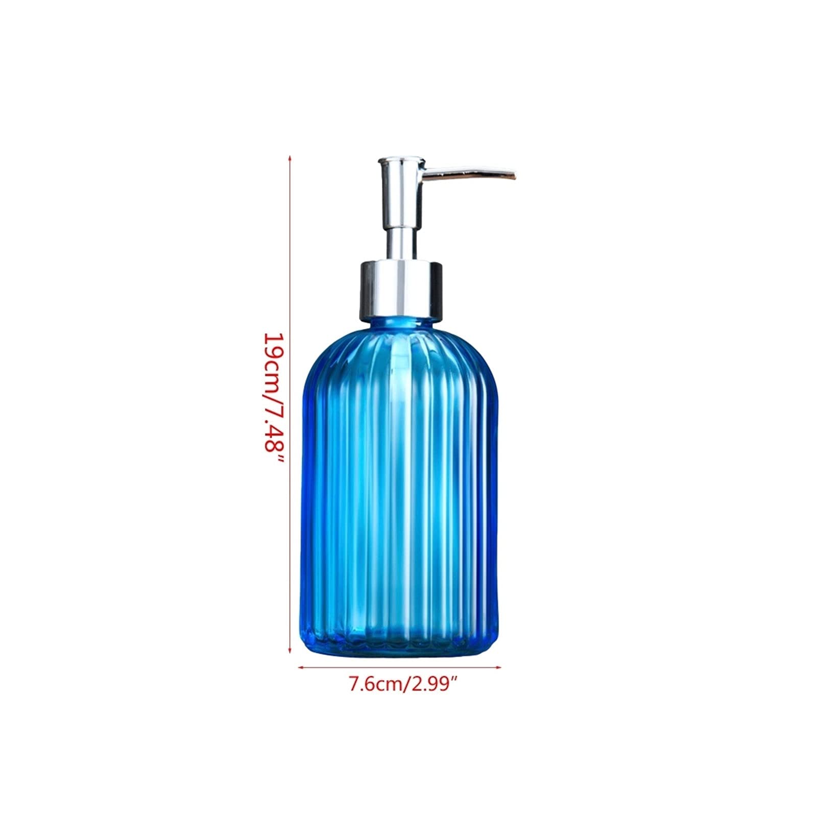Soap Pump Dispenser 400ml Refillable Glass Soap Dispenser for Bathroom Countertop Kitchen Room,Empty Liquid Soap Dispenser Bottle, Home Hotel Bathroom Accessories Bottles Dispenser (Color : L)
