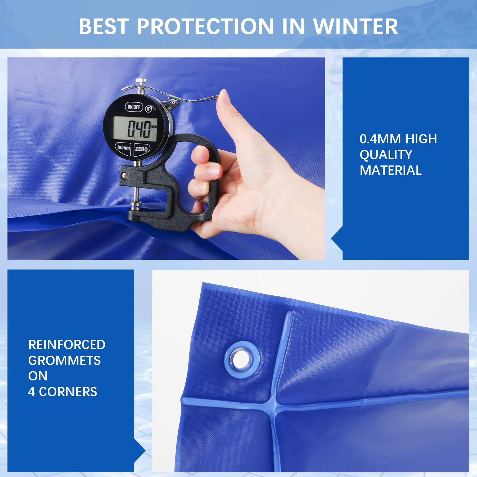 Pool Pillows for above Ground Pools,4 X 15FT Pool Cover Air Pillows Closing Winter Kit, Cold Resistant Winterizing Float Pillow for Swimming Pools
