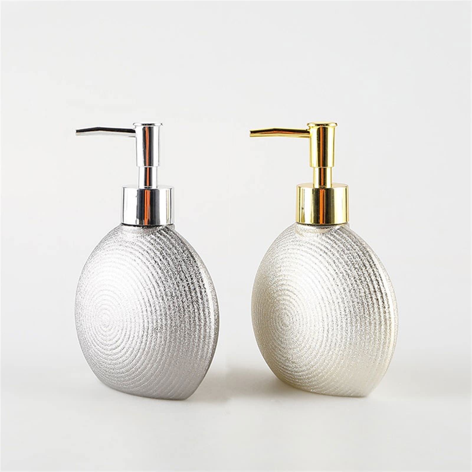 Soap Pump Dispenser 370ML High-Grade Frosted Ceramic Lotion Bottle Commercial Restaurant High Color Value Sub Bottling Bottles Dispenser (Color : 1)