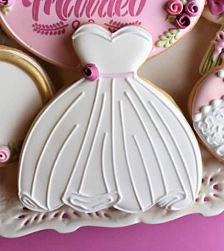 Wedding Cookie Cutters 5-Pc Set Made in the USA by Ann Clark, Square Plaque, Wedding Cake, Wedding Dress, Diamond Ring, Double Heart