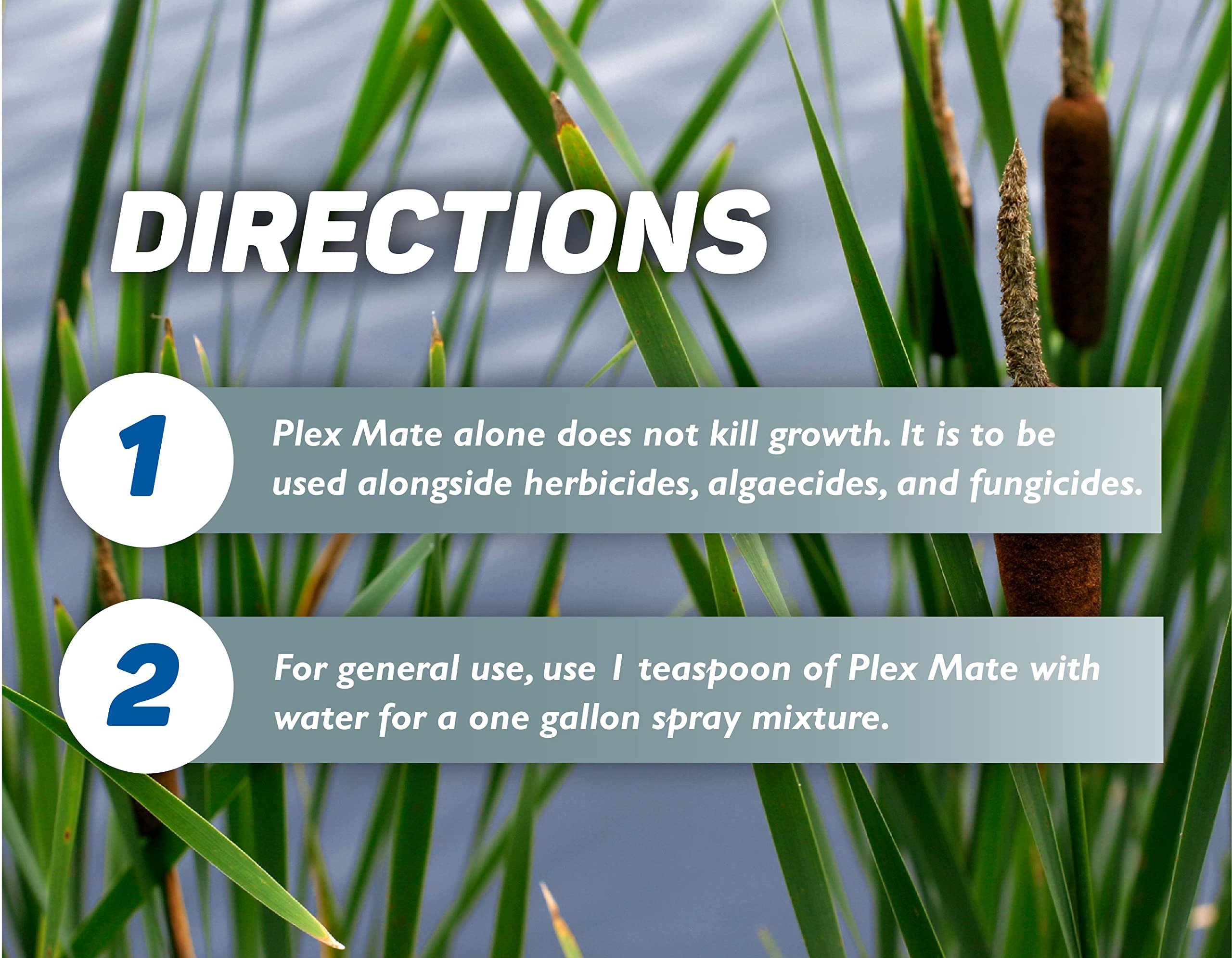 Plex Mate Aquatic Surfactant for Herbicides - 8 Ounces - Non-Ionic, Increase Product Coverage, Increase Product Penetration, Increase Product Effectiveness