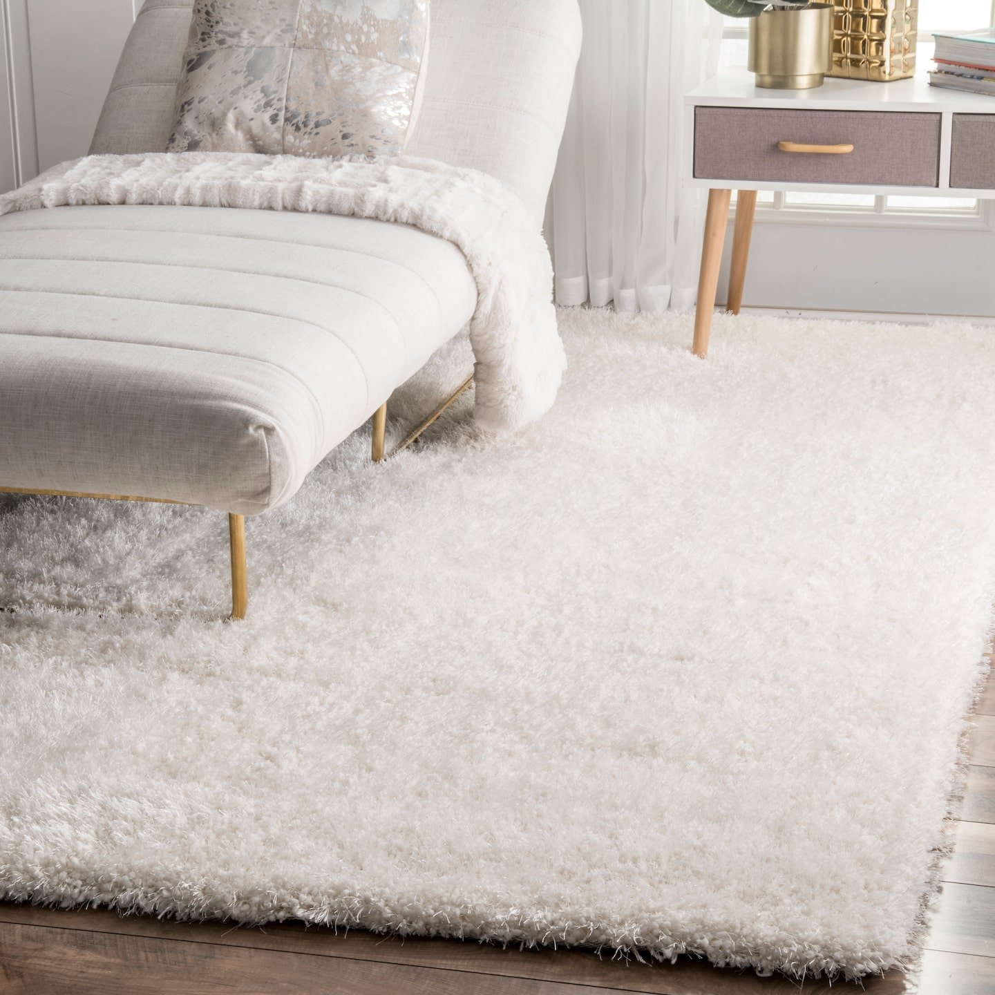 nuLOOM Luna Dusk Shag Area Rug , 7' 6" x 9' 6", Ivory, Rectangular