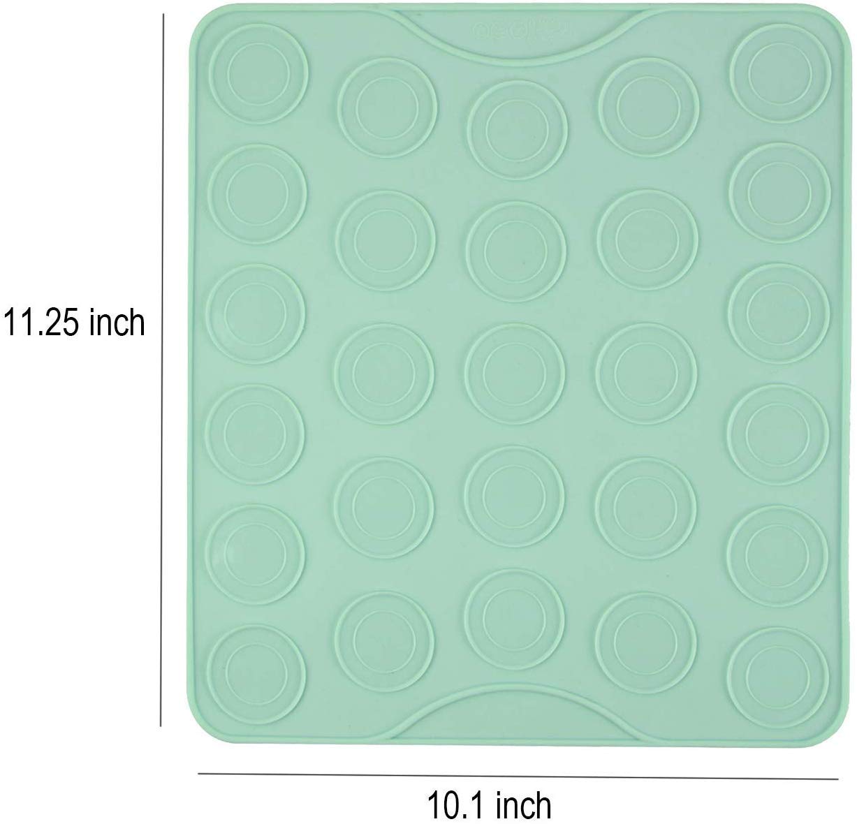 Webake Macaron Silicone Mat Set of 2, Macaroon Baking Mat 54-Cavity, Silicone Template Sheet Baking Pan Liner for Cookie, Pastry Making(Green)