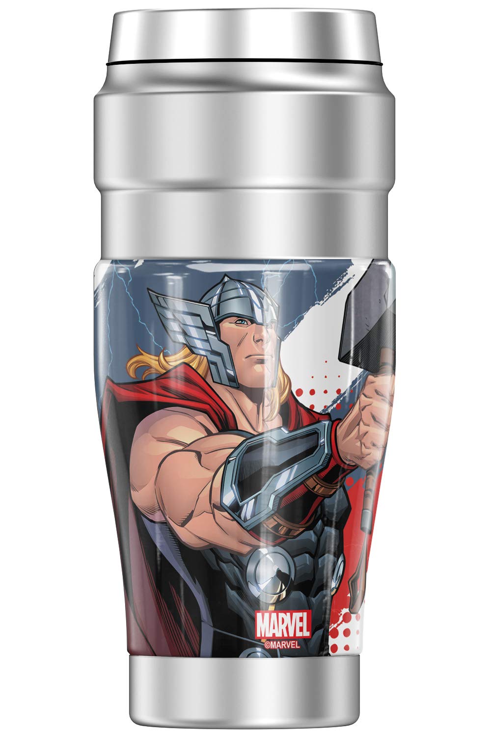 THERMOS MARVEL - Spider-Man Amazing STAINLESS KING Stainless Steel Travel Tumbler, Vacuum insulated & Double Wall, 16oz