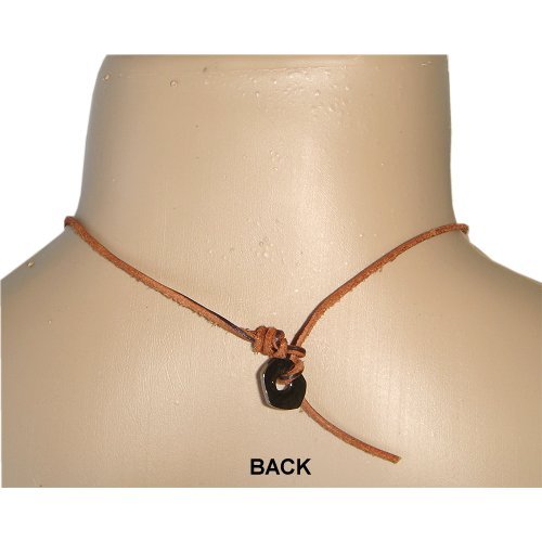 Nail Cross Necklace Christian Pendant Jewelry on Leather Cord