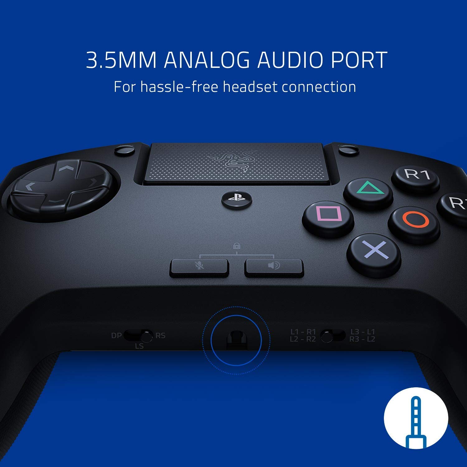 Razer Raion Fightpad for PS4 Fighting Game Controller: 8 Way D-Pad - Mechanical Switch Front Buttons - 3.5mm Audio - Classic Black (Renewed)