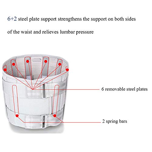 TANGIST Lower Back Brace With Heating Pad For Lifting At Work Scoliosis Pain Relief Brace For Herniated Disc And Sciatica Back Support Belt With Dual Adjustable Straps (Size : M/Medium)