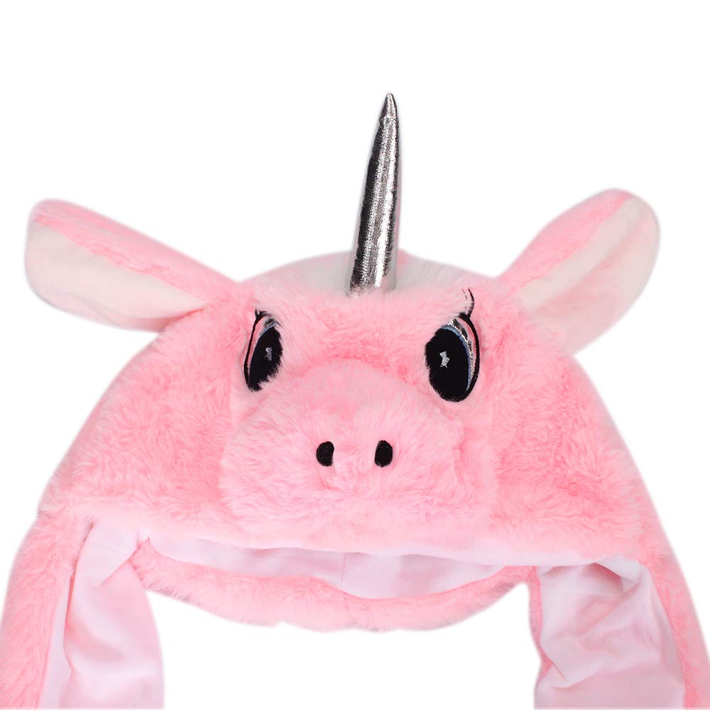 MK MATT KEELY Child Gril Cute Plush Bunny Hat Animal Tiger Rabbit Cap with Moving Ears