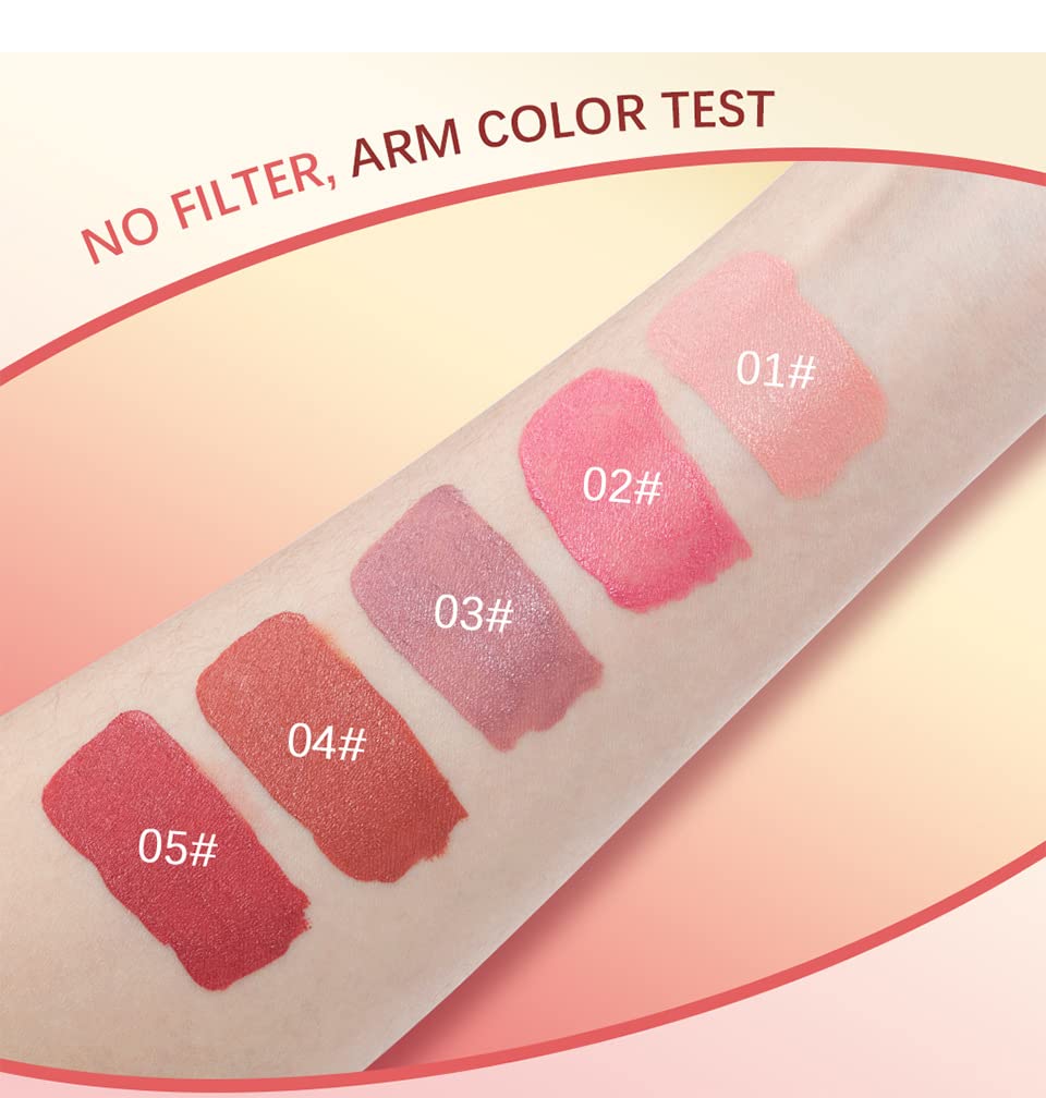 Soft Cream Liquid Blush Makeup Wand,Matte Creamy Blush for Cheeks,Cream Liquid Blush, Weightless, Breathable, Natural-Looking, Soft Cream Blusher Stick, Easily Blendable, Long-Wearing, Smudge Proof (2)
