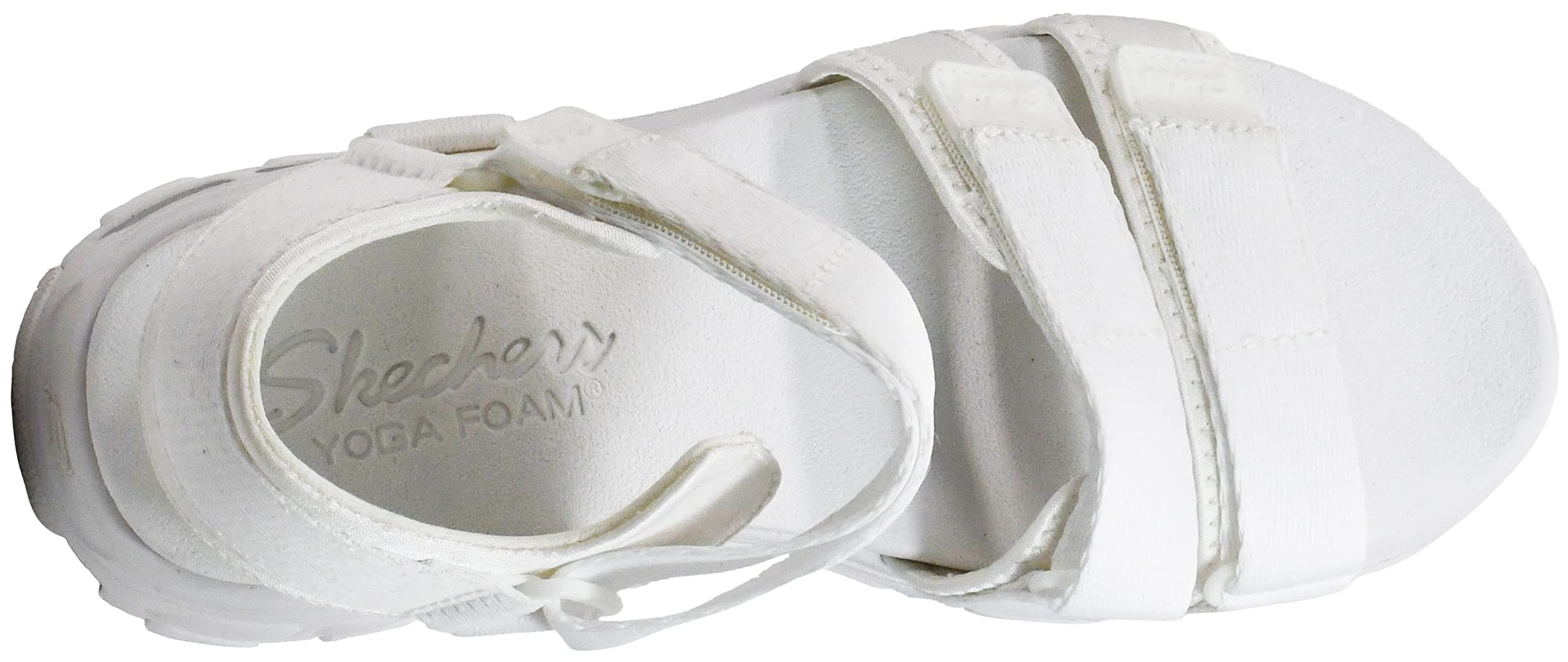 Skechers Women's D-Lites-Fresh Catch Sport Sandal White 10