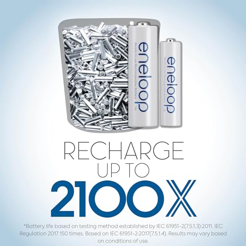 Panasonic eneloop Rechargeable Batteries Power Pack; 10AA, 4AAA, and Advanced Individual Battery Charger