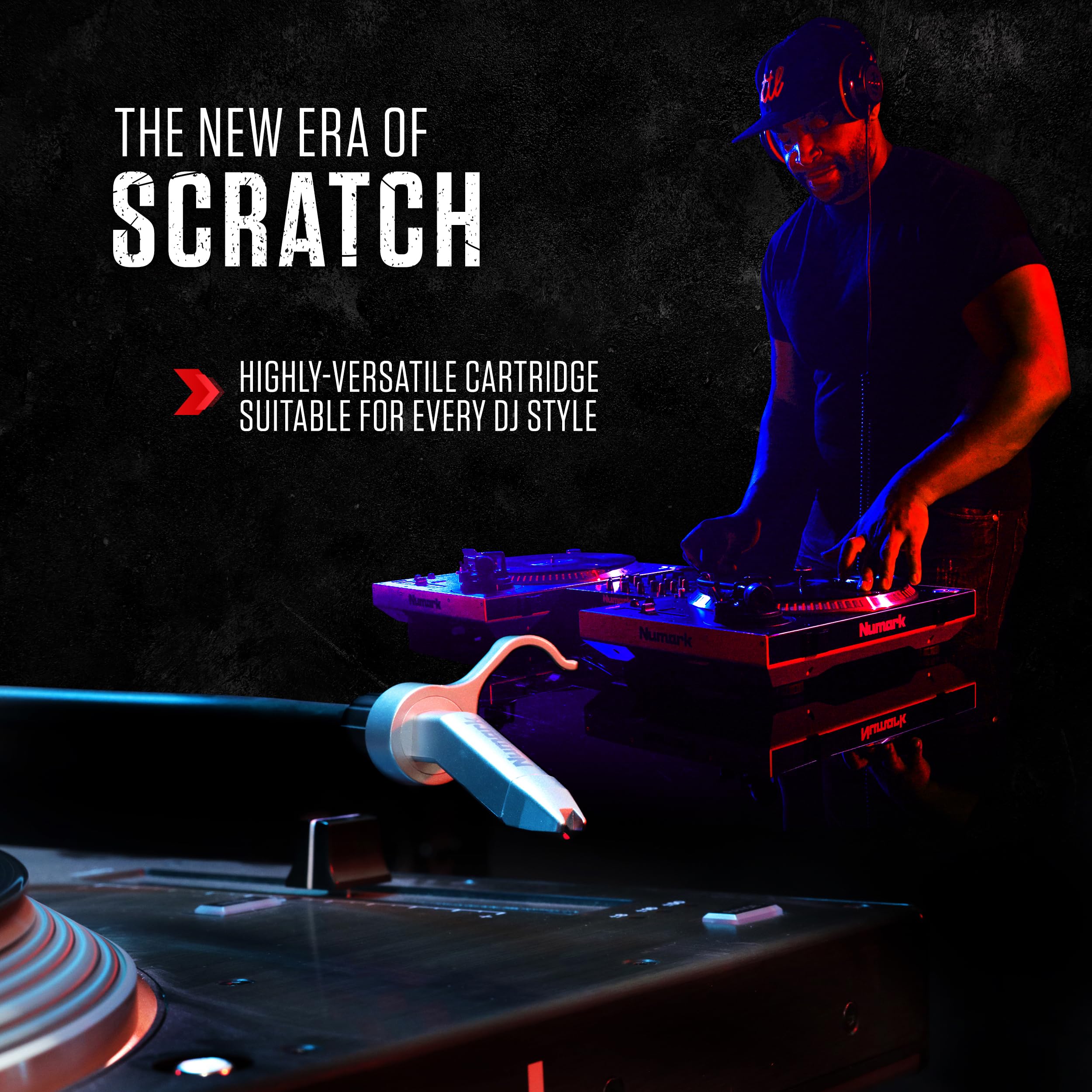 Numark CC-1 | Premium, Ultra-Robust DJ Cartridge (Headshell & Stylus) for Turntables - Perfect for Mixing & Scratching
