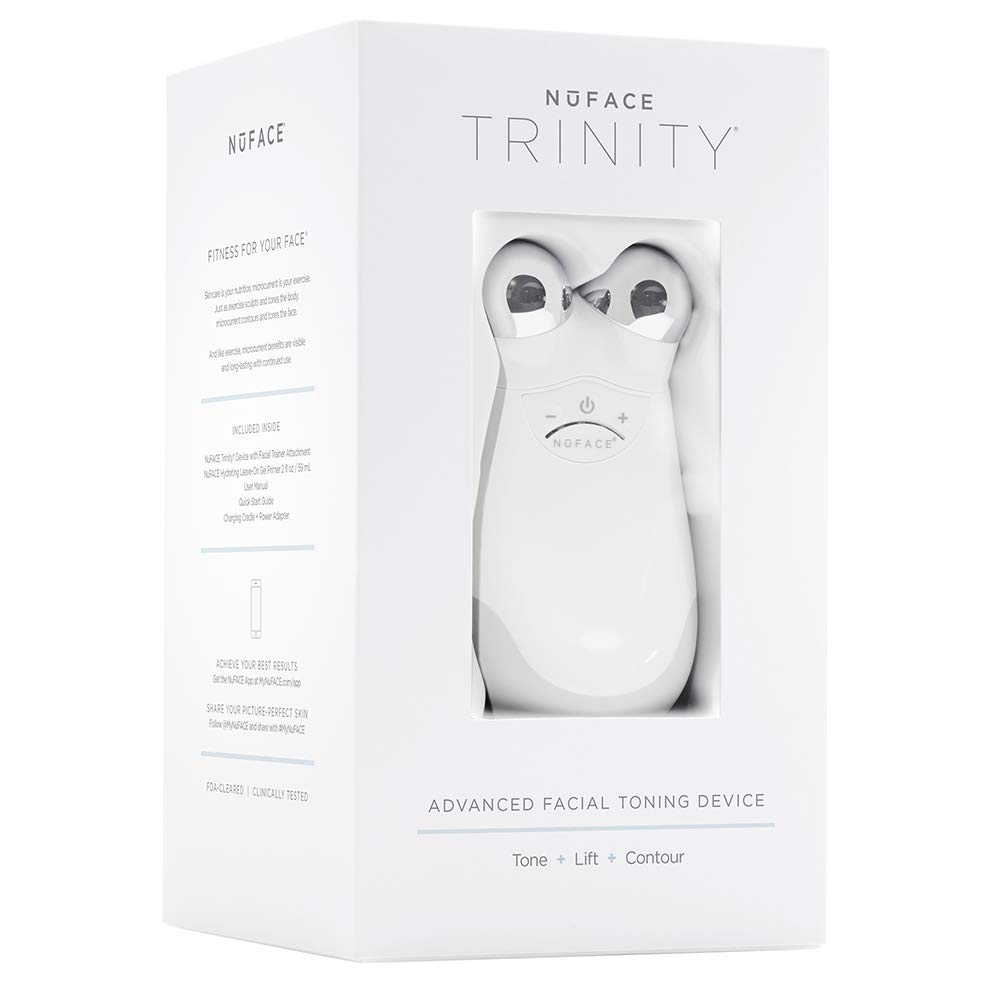 NuFACE Trinity Starter Kit – Microcurrent Facial Toning Device with Hydrating Leave-On Gel Primer, 2 Fl Oz