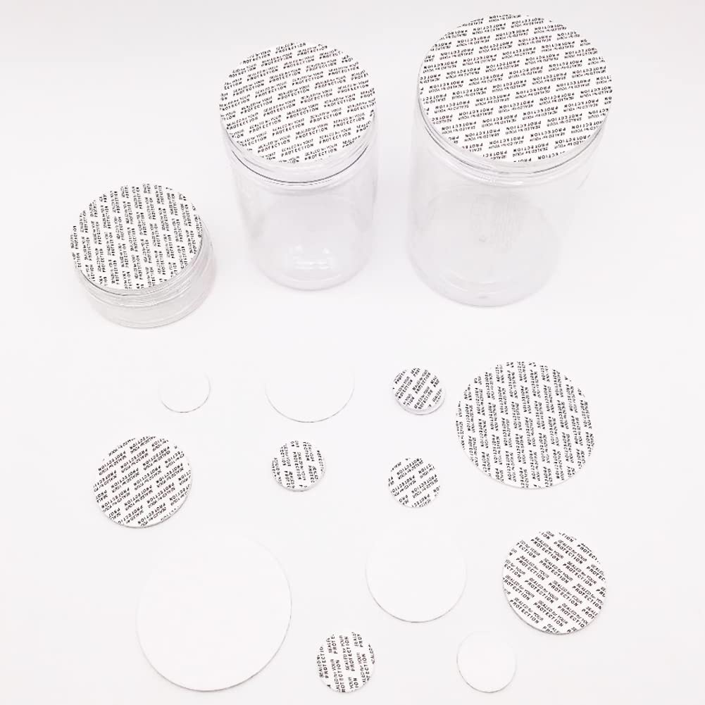NANSHINE 500pcs 63mm(2.5") Pressure Activated Seals Cap Liners Red Foam Sealing inserts for Glass & Plastic Jar Bottles Containers No Induction Sealer Needed