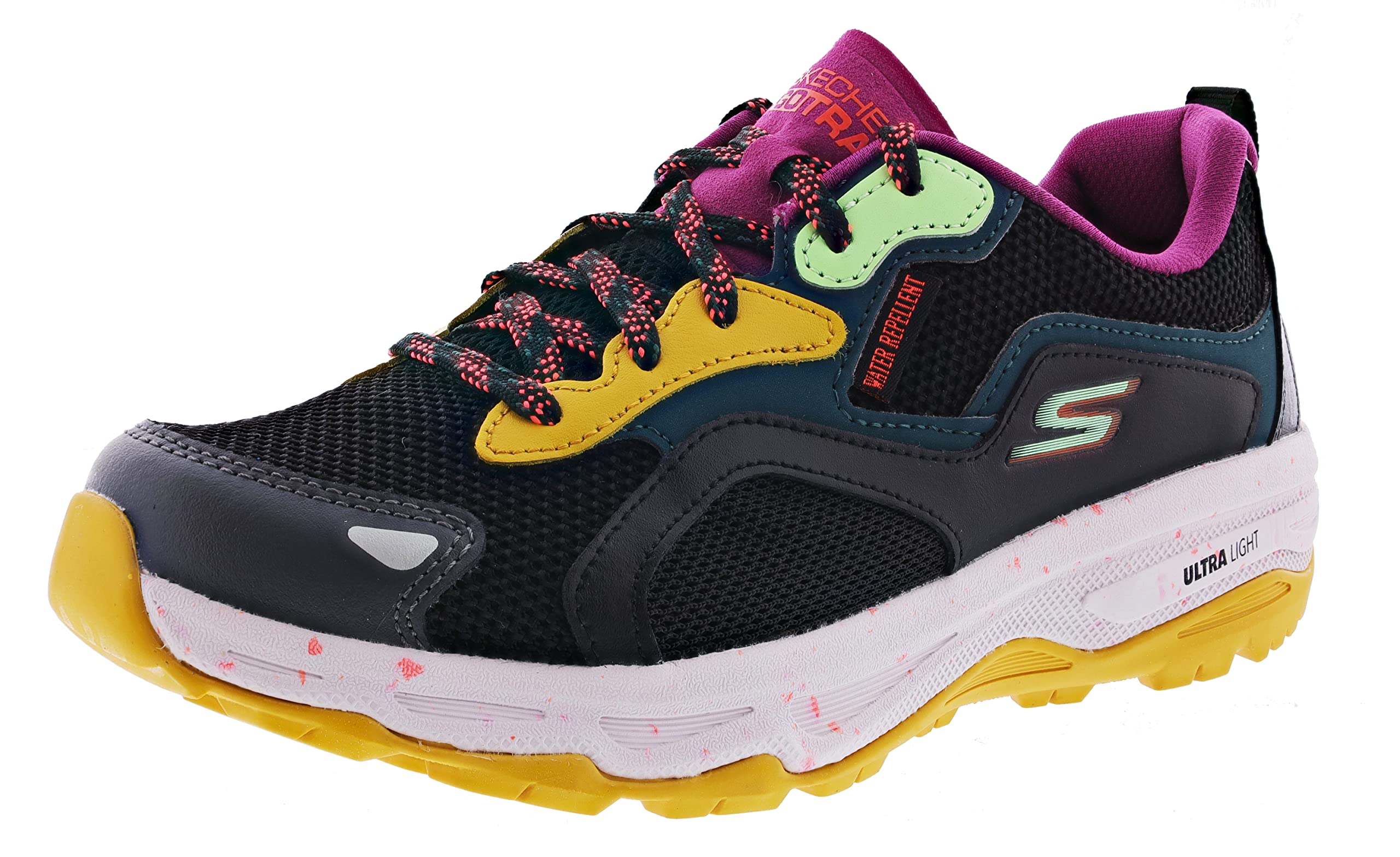 Skechers Women's Go Run Trail Altitude-Backwoods Trail Running Shoes, Black/Multi, 7M