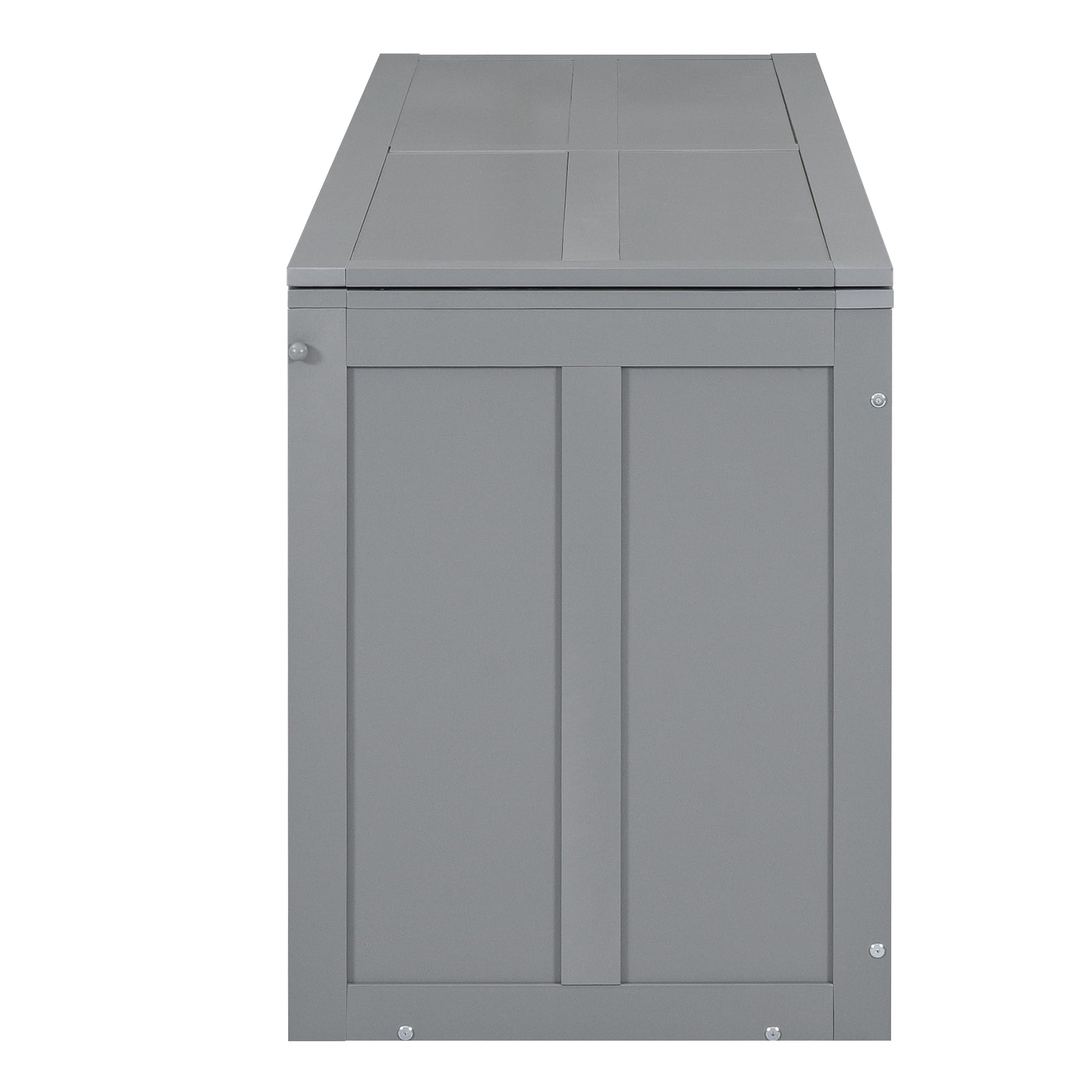 Polibi Queen Size Murphy Bed with Rotable Desk,Queen Wooden Bed Can be Turn into a Storage Cabinet,for Guest Room or Home Office,Gray