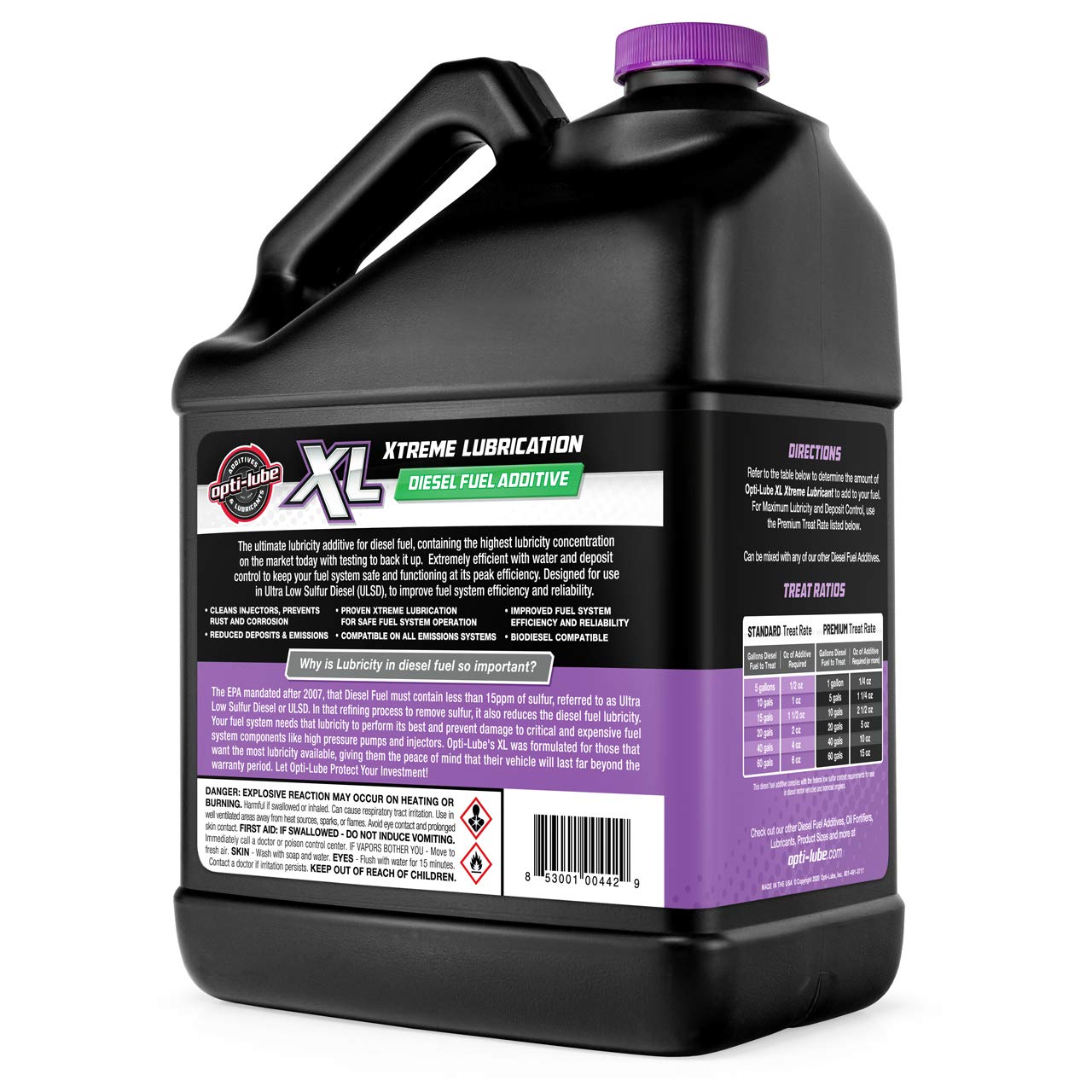 Opti-Lube XL Xtreme Lubricant Diesel Fuel Additive: 1 Gallon with Accessories (HDPE Plastic Hand Pump and 2 Empty 4oz Bottles) Treats up to 1,280 Gallons