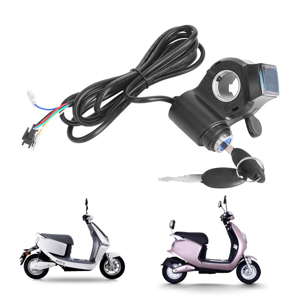 SANON Electric Bicycle Thumb Throttle, LCD Display Digital Battery Voltage Power Switch for Electric Vehicle.
