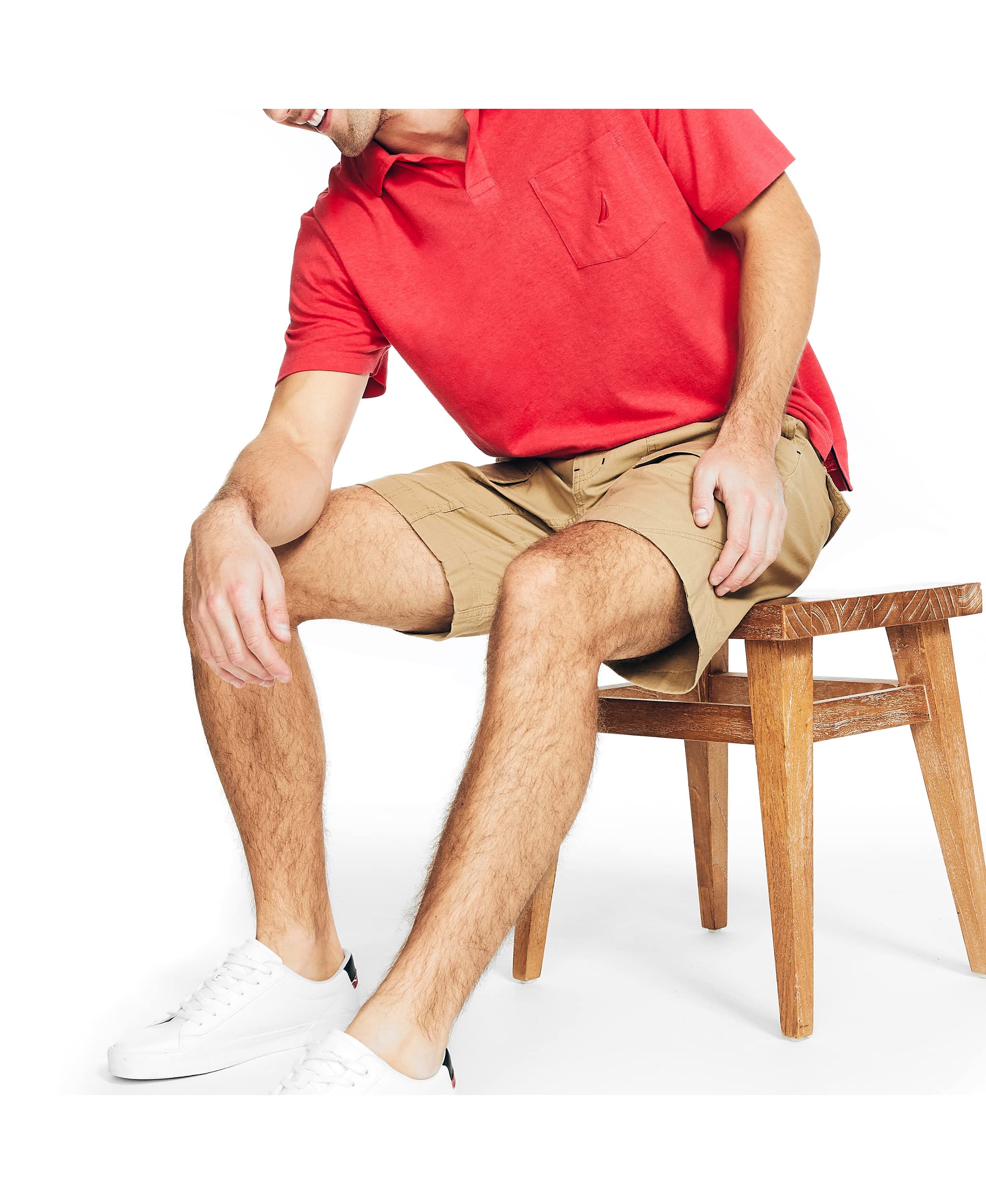 Nautica Men's Sustainably Crafted Classic Fit Polo, Rococco Red