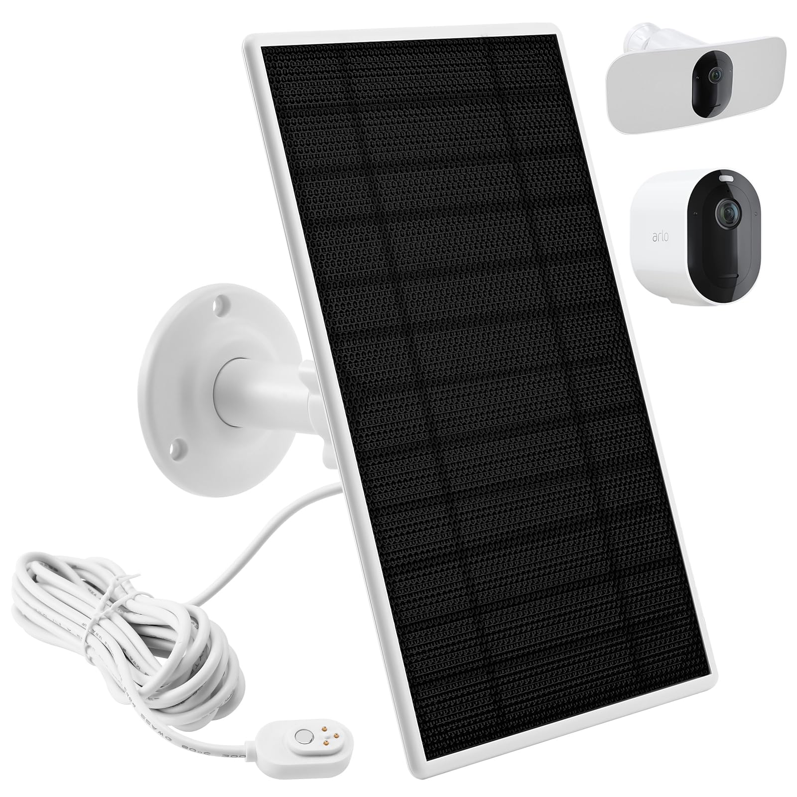 Solar Panel Charger for Arlo Camera, Power Compatible with Pro 4, Arlo Pro 5S, Pro 3, Ultra 2, and Ultra Cameras, 13ft/4m Cable, 6V4.5W