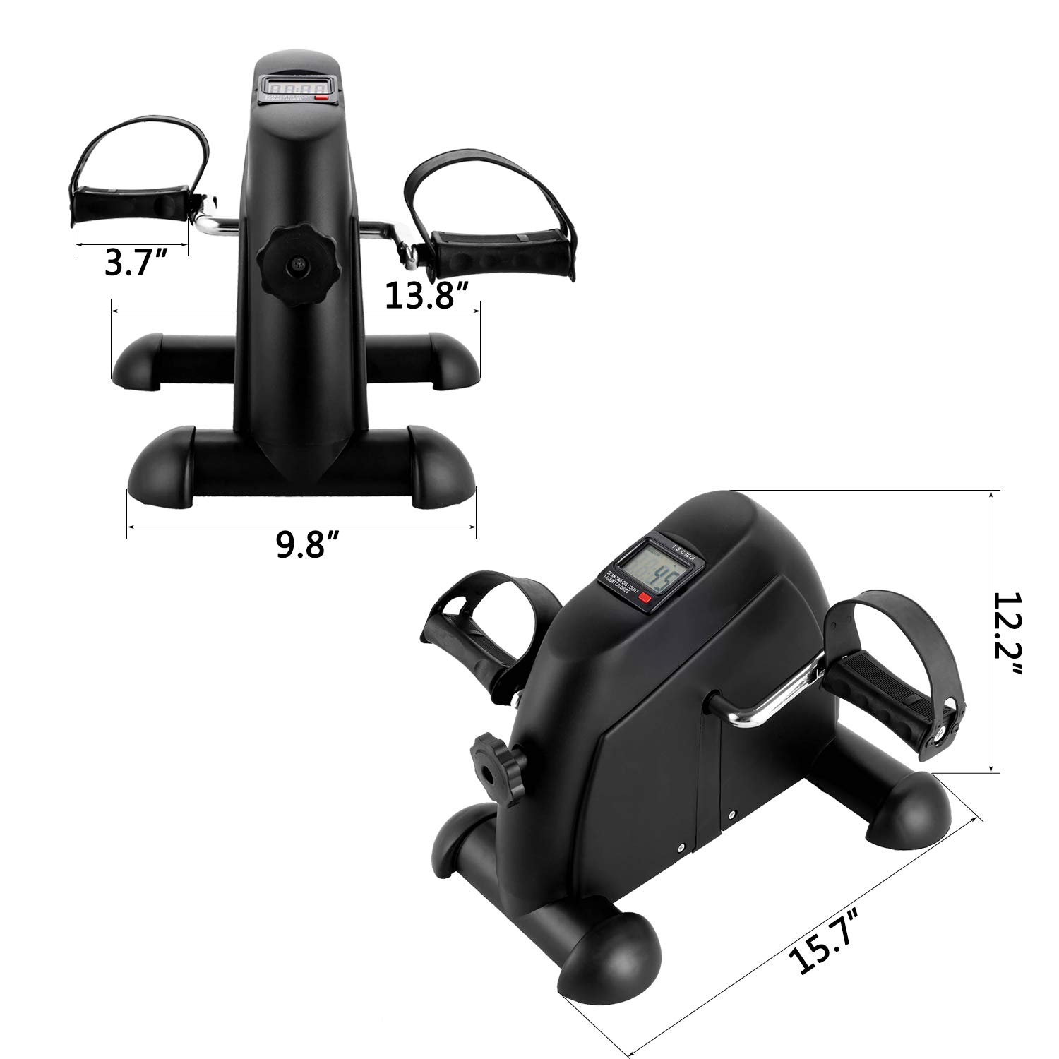 Portable Mini Cycle Bike Foot Pedal Exercise Machine Arm and Leg Recovery Peddler Exerciser Under Desk