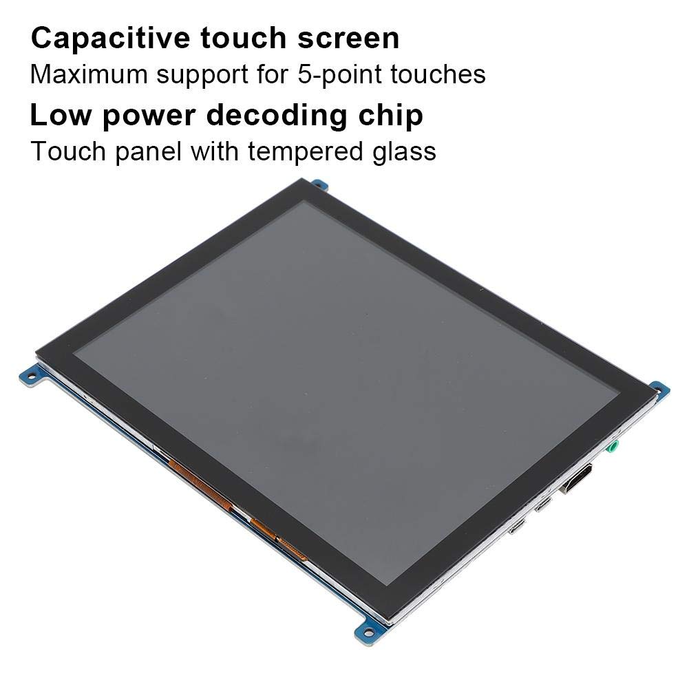 Portable Monitor, 8-inch Ultra-Thin Computer Monitor for Win7 / Win8 / Win10, HDMI Display for Raspbian/Ubuntu/Kodi / win10 / IOT, Full HD Touch Screen Display