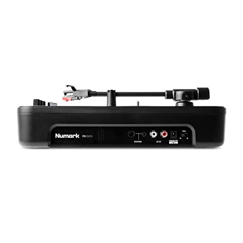 Numark PT01 Scratch | DJ Turntable for Portablists With User Replaceable Scratch Switch, Built In Speaker, Power via Battery or AC Adapter, Three Speed RPM Selection & USB Connectivity