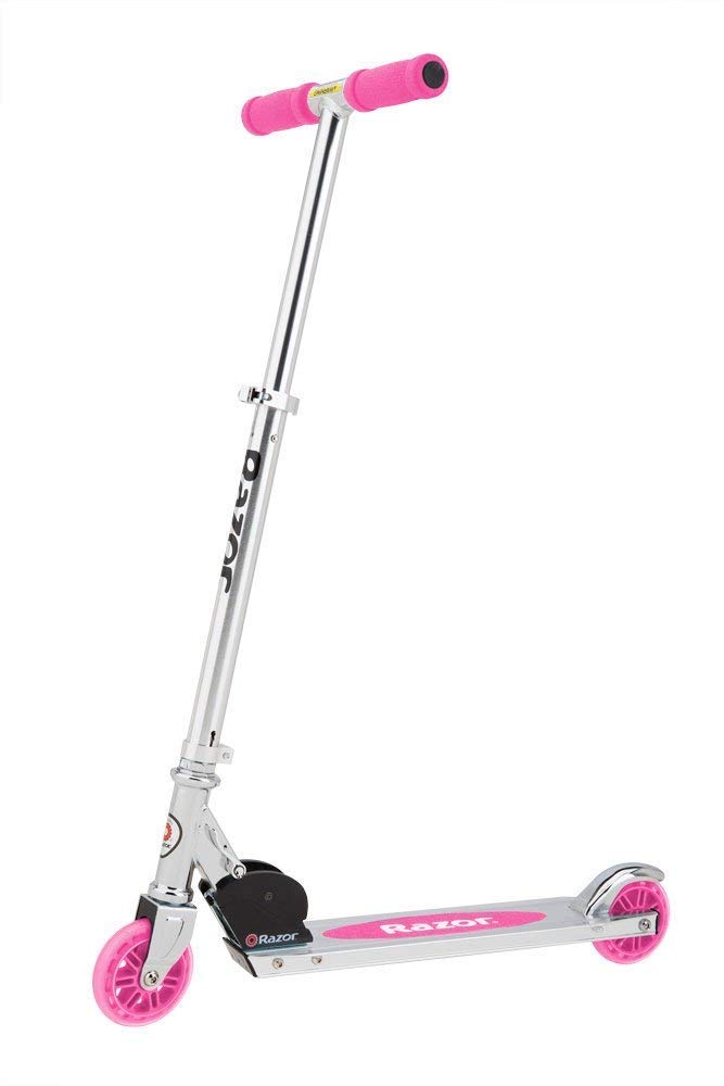 Razor A Kick Scooter, Pink with Razor A2 Kick Scooter, Blue