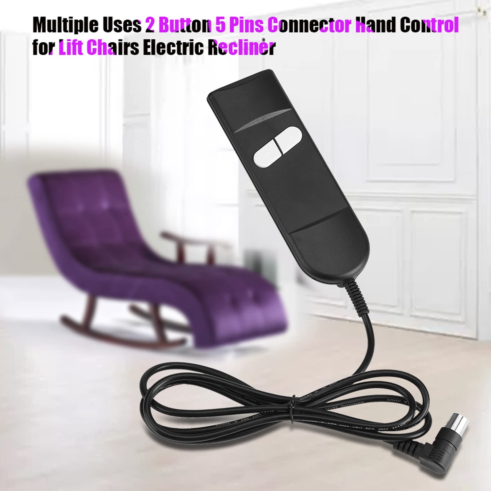 Raguso Lift Chair Controller Recliner Controller 2 Button Recliner Controller Remote Hand Control Handset Power Recliner Controller for Berkline for Pride