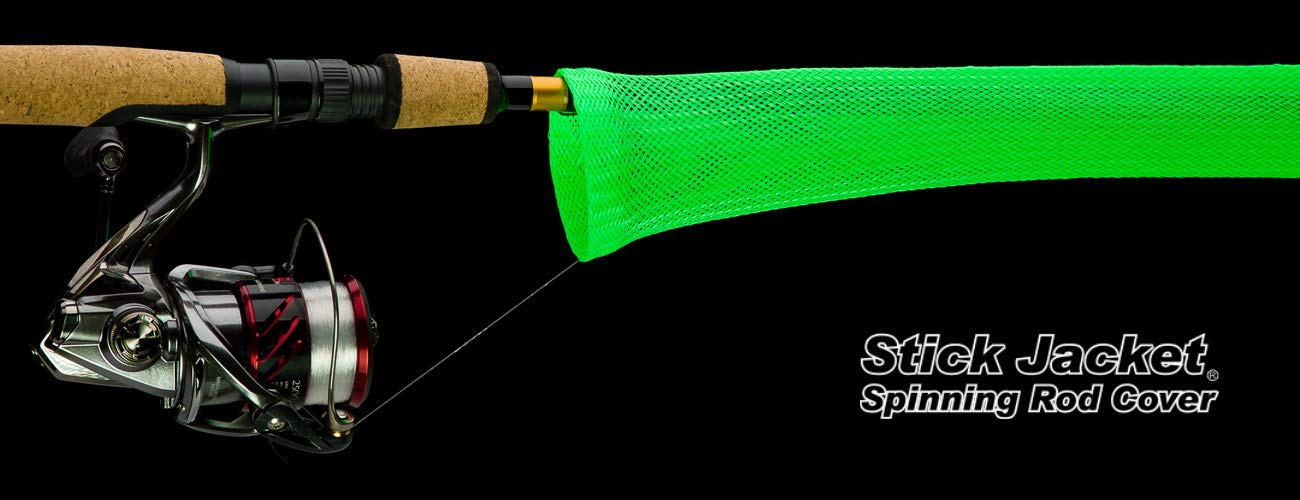 RITE-HITE Orin Briant Stick Jacket Fishing Rod Covers 3 Pack - Spinning Neon Green; Keep Your Rod Safe and from Getting Tangled…
