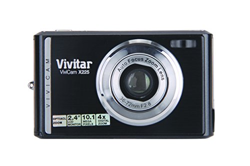 Vivitar ViviCam X225 10.1 MP Digital Camera with 3 x Optical Zoom (Black)