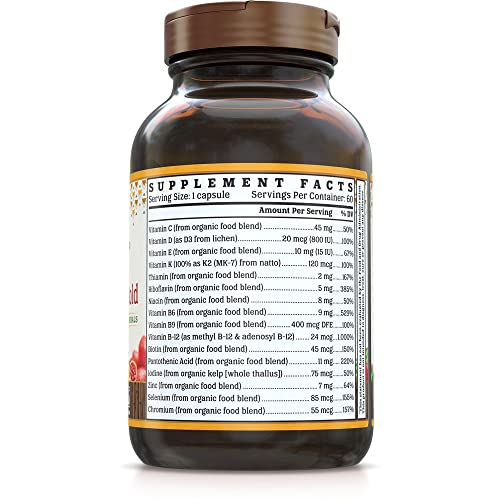 Nutrigold Organic One Daily Men's Multivitamin Supplement, Whole Food One a Day Vitamins and Minerals for Men, 60 Capsules