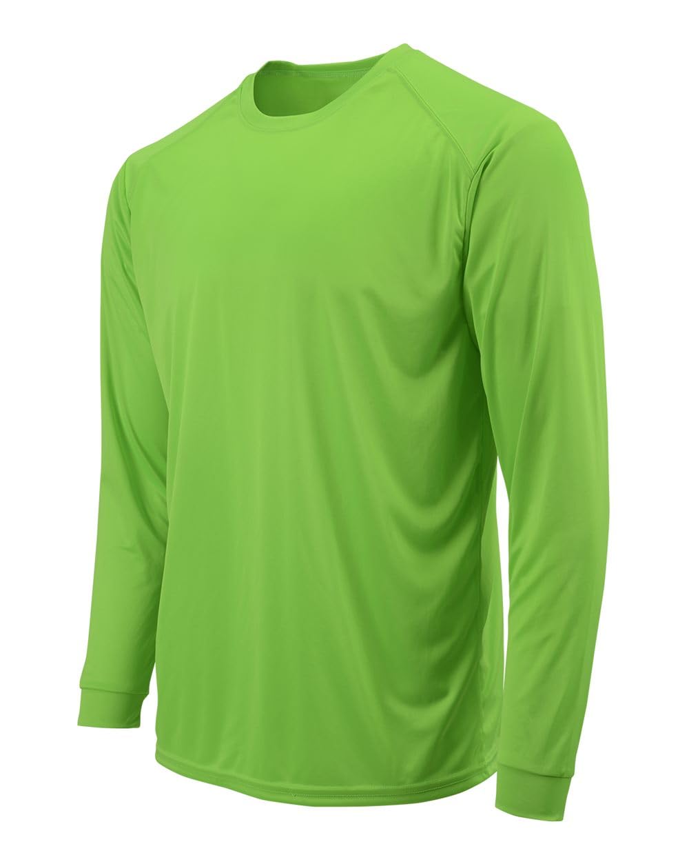 Paragon Mens Long Islander Performance Long Sleeve T-Shirt, 6XL, Neon Lime-1
