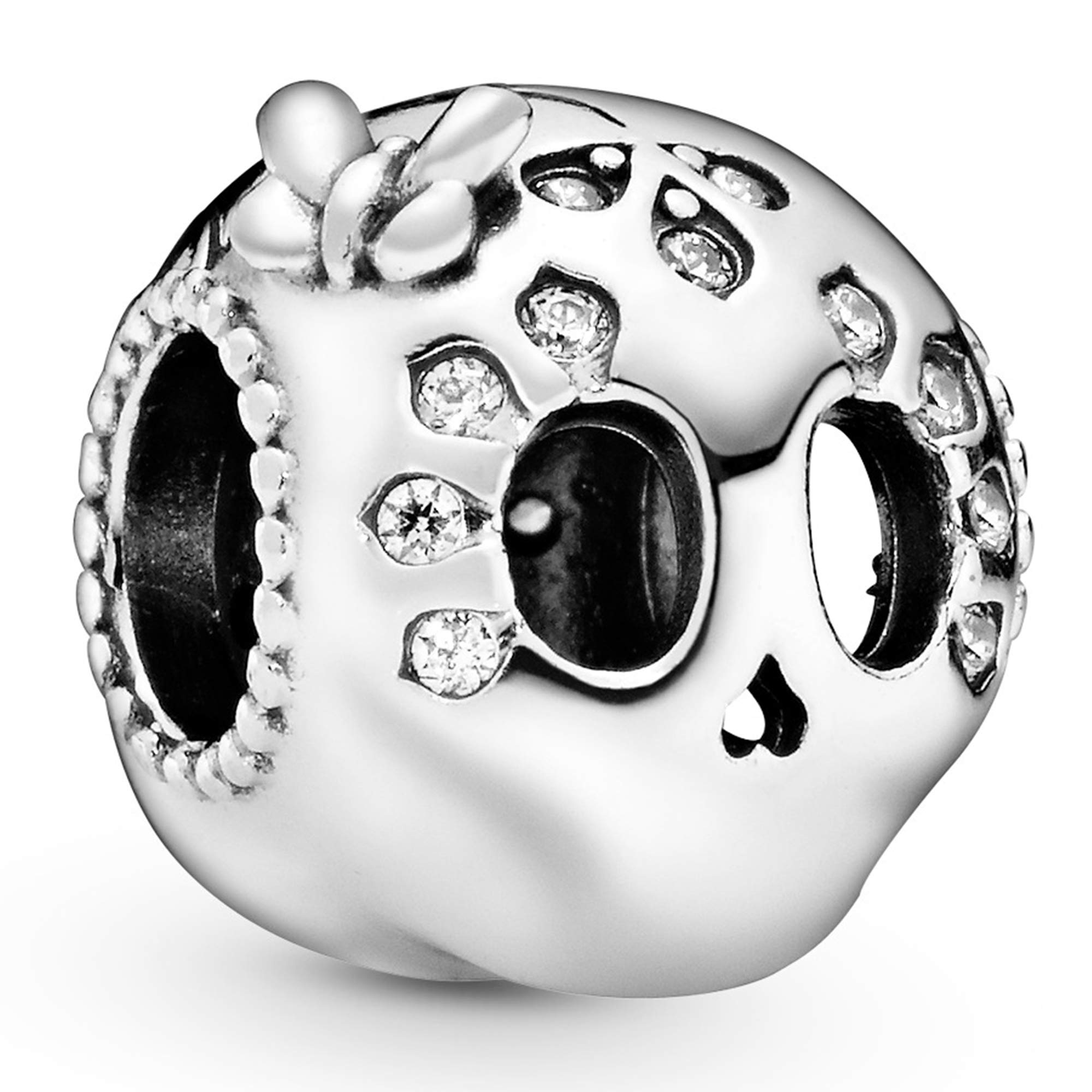 Pandora Jewelry Sparkling Skull Cubic Zirconia Charm in Sterling Silver