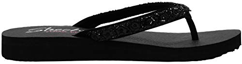 Skechers Women's Meditation-Daisy Delight Sport Sandal Black/Black 8 Wide
