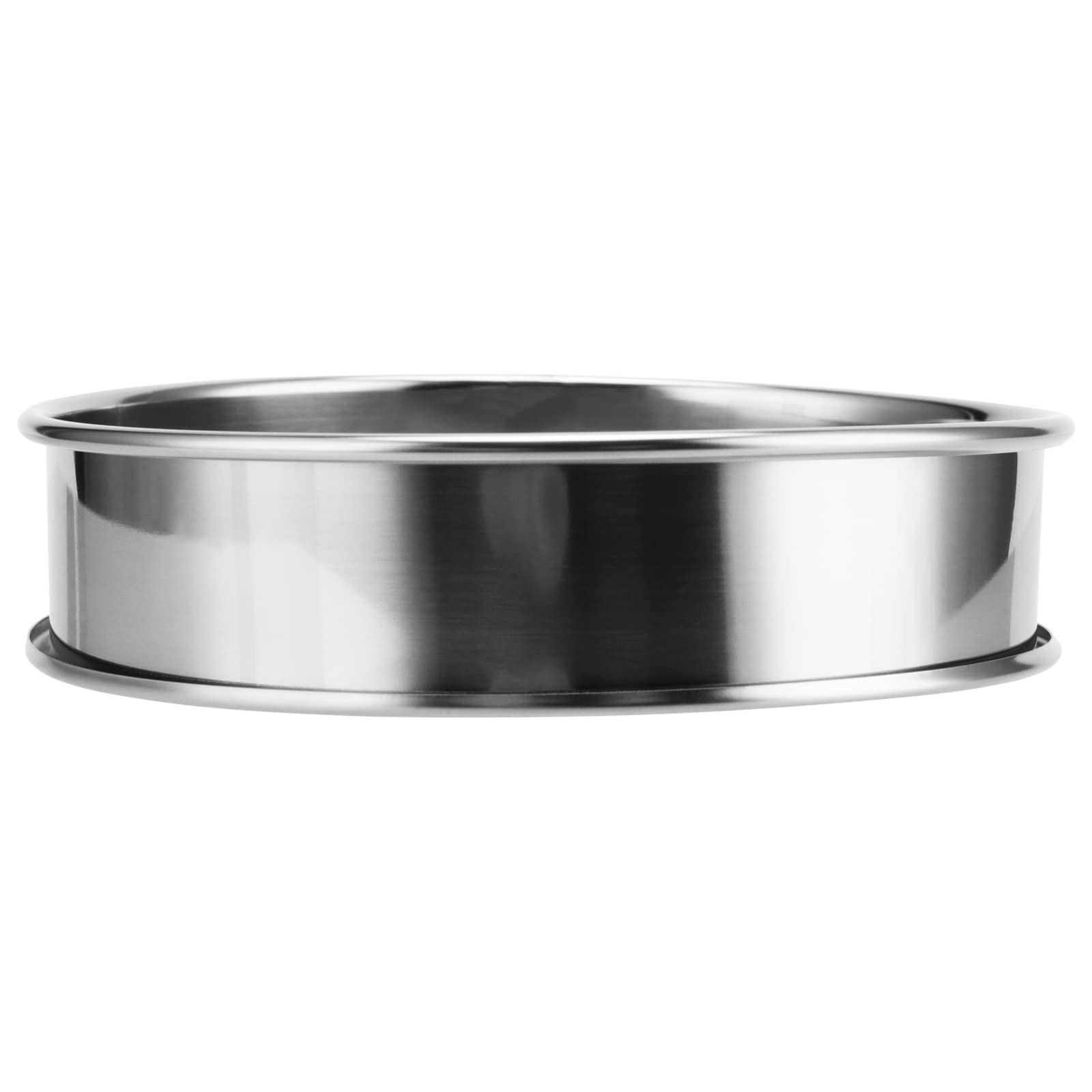 ZEONHEI 8 PCS 4 Inch English Muffin Ring, Stainless Steel Crumpet Rings, Double Rolled Tart Rings for Baking Fluffy Muffins, Eggs, Pancakes, Pastry