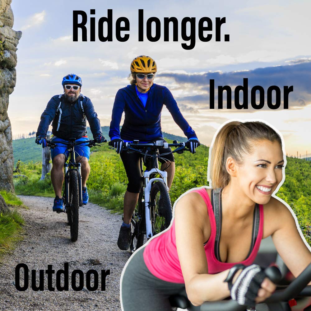 Oversized Comfortable Bike Seat β Comfort Cushion Replacement Bicycle Saddle β Universal Fit for Outdoor Bike and Beach Cruiser Bikes - Indoor Spin and Stationary Bikes β Wide Soft Padded Bike Saddle