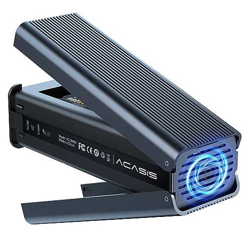 NVMe Cloner, ACASIS Dual-Bay Offline Clone with Cooling Fan, M.2 Duplicator Tool-less installation, 10Gbps NVME M.2 Duplicator for NVMe SSDs PCIe Size 2230/2242/2260/2280 (8TB Capacity)