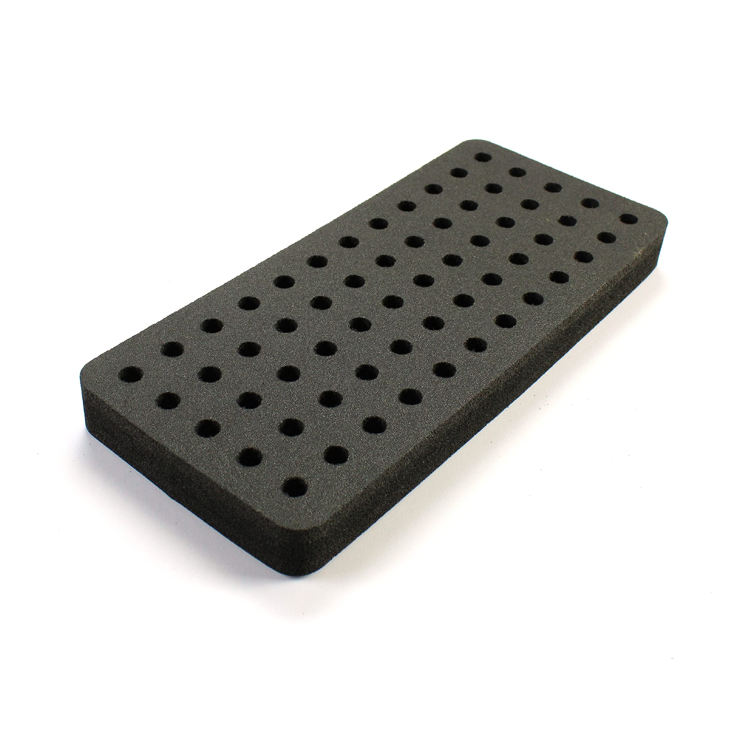 Polar Whale Test Tube Rack Durable Black Foam Storage Holder Organizer Stand Transport Holds 60 Tubes Fits up to 11mm Diameter