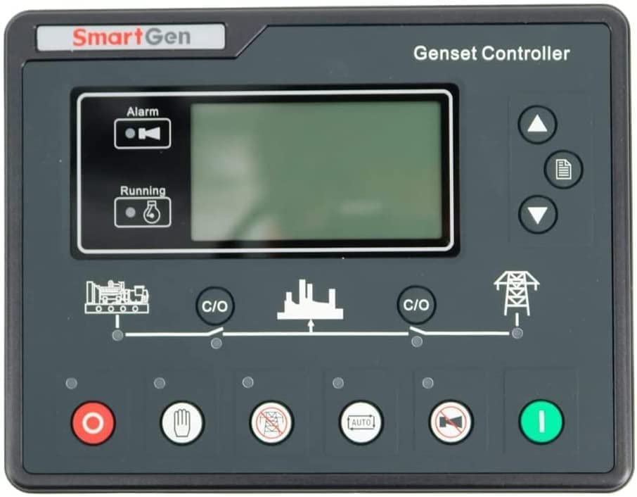 YFYIQI Automatic Start/Stop Engine Set Controller Genset Controller with SMS Function Silicon Panel Pushbuttons RS485 Communication Port Frequency 50/60Hz