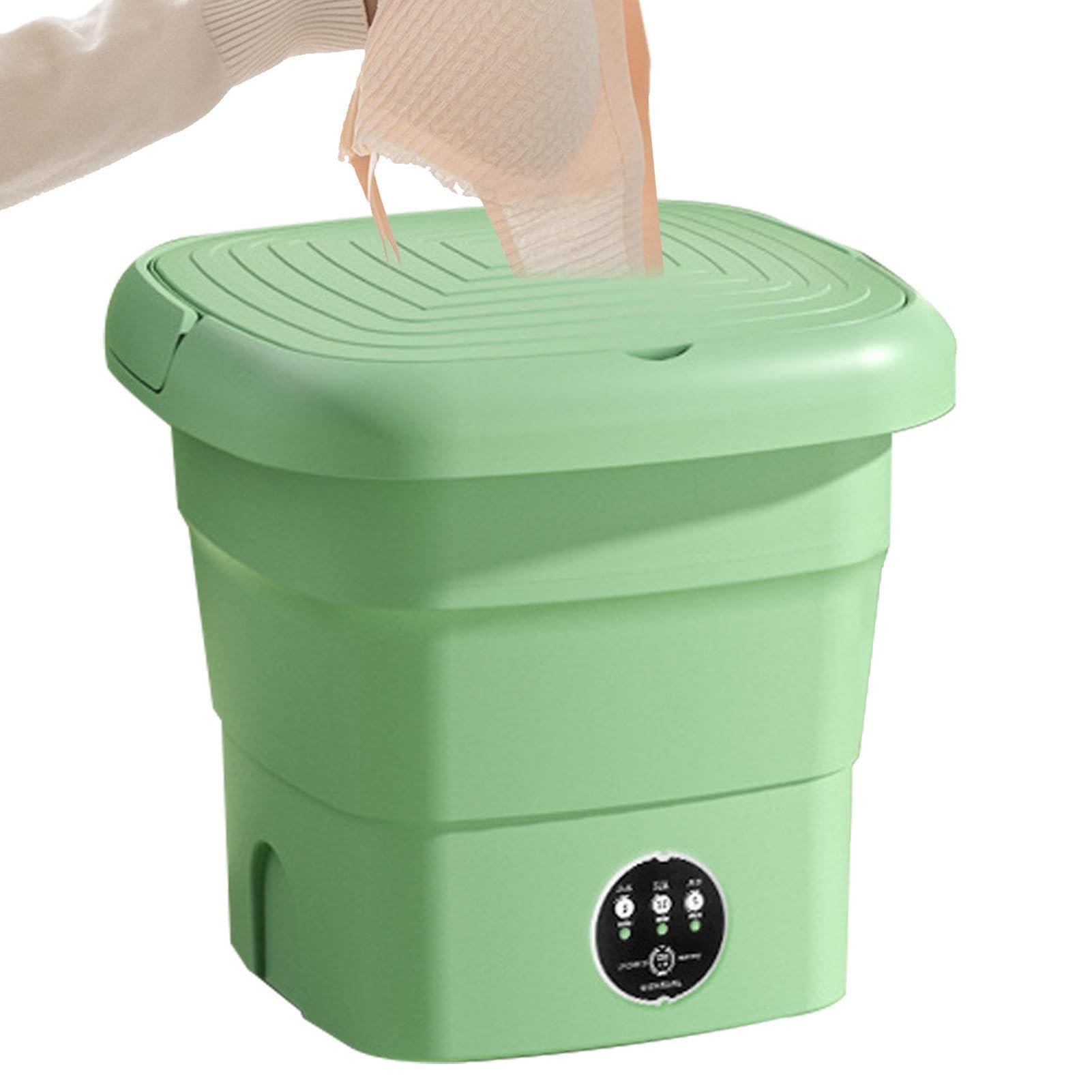 Portable Washing Machine, Foldable Timing Touch Screen Washer Machine With Adapter, Mini Space Saving Washing Machine, Low Noise Washer For Home, Apartment, Camping, Small Bucket Washer With Touch Scr