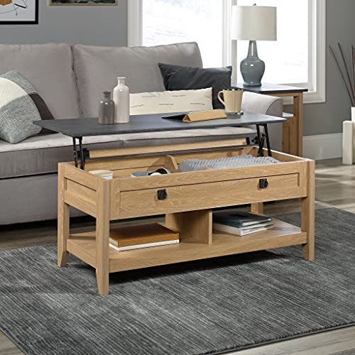 Sauder August Hill Lift-top Coffee Table, L: 43.15" x W: 19.45" x H: 18.82", Dover Oak Finish