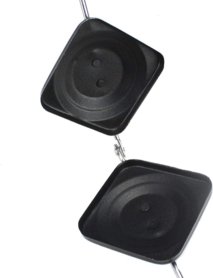 Whopperonline Non-Stick Grilled Sandwich Toaster With Handle, Stovetop Toasted Sandwich Maker Grill Pan For Adults - Black, 16 Inch