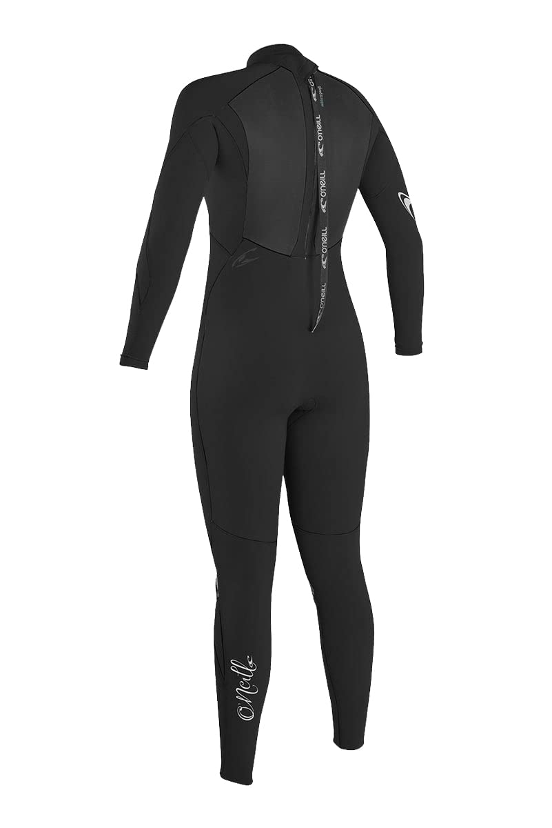 O'NEILL Women's Epic 3/2mm Back Zip Full Wetsuit, Black/Black/Black, 6