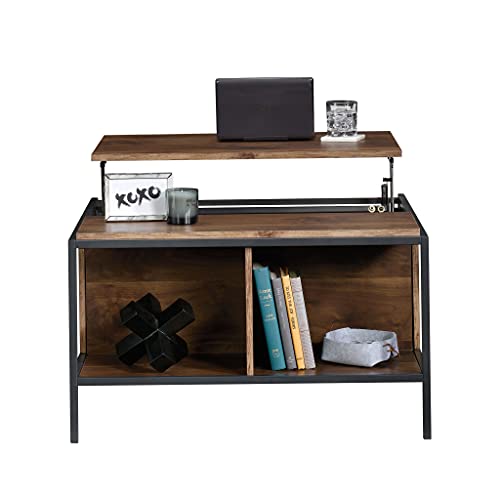 Sauder Nova Loft Coffee Table, L: 33.07" x W: 32.28" x H: 19.09", Grand Walnut Finish