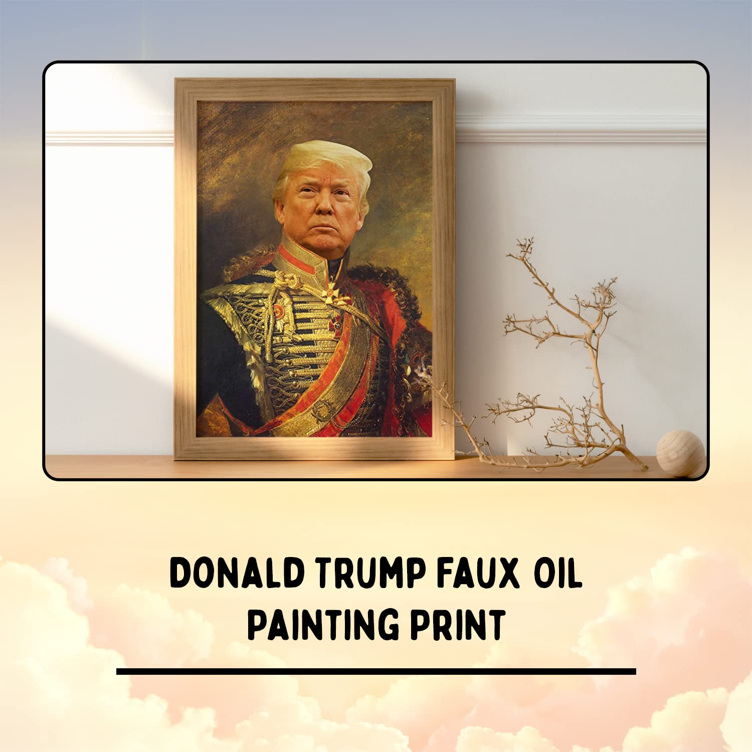 Poster - Celebrity Art - Faux Oil Painting Print - Novelty Pop Culture Artwork Gift