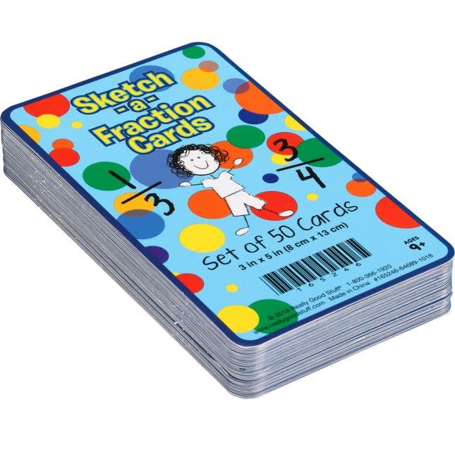 Really Good Stuff Sketch-A-Fraction Cards - 50 Cards